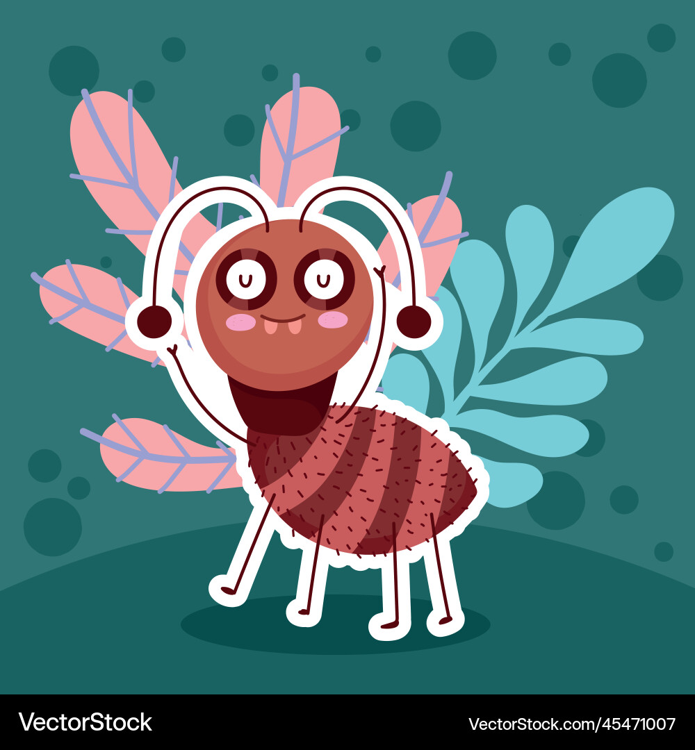 Cute funny ant Royalty Free Vector Image - VectorStock