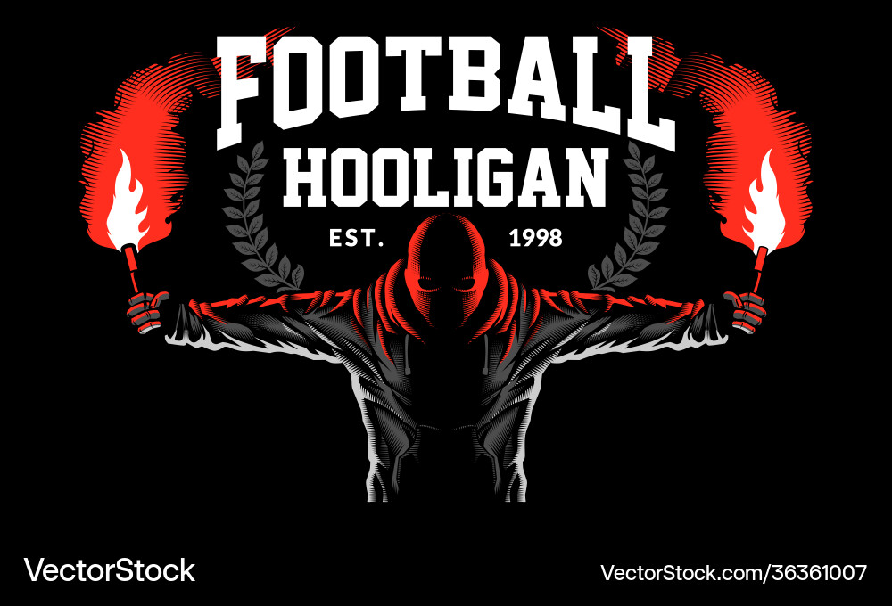 Football hooligan Royalty Free Vector Image - VectorStock
