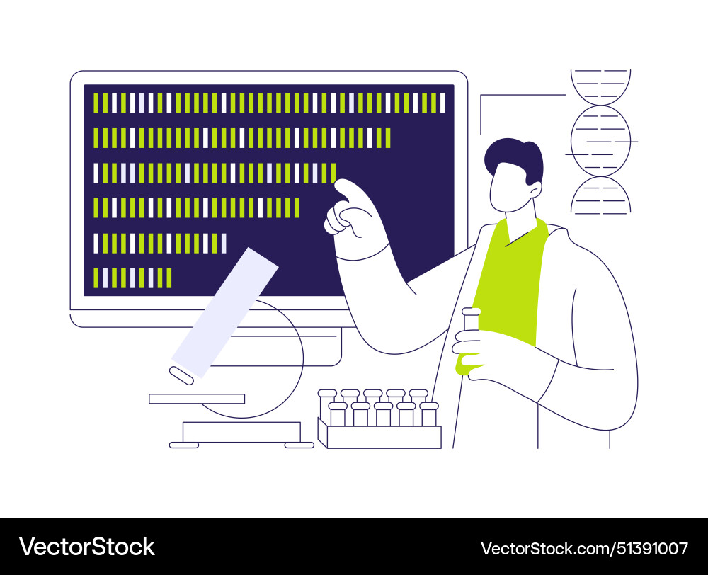 Gene sequencing abstract concept Royalty Free Vector Image