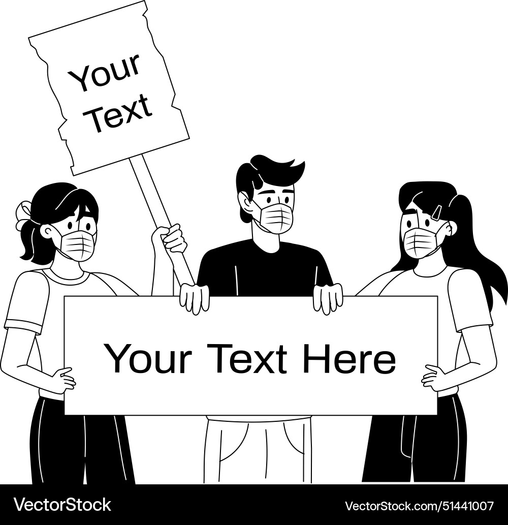 Health protest Royalty Free Vector Image - VectorStock