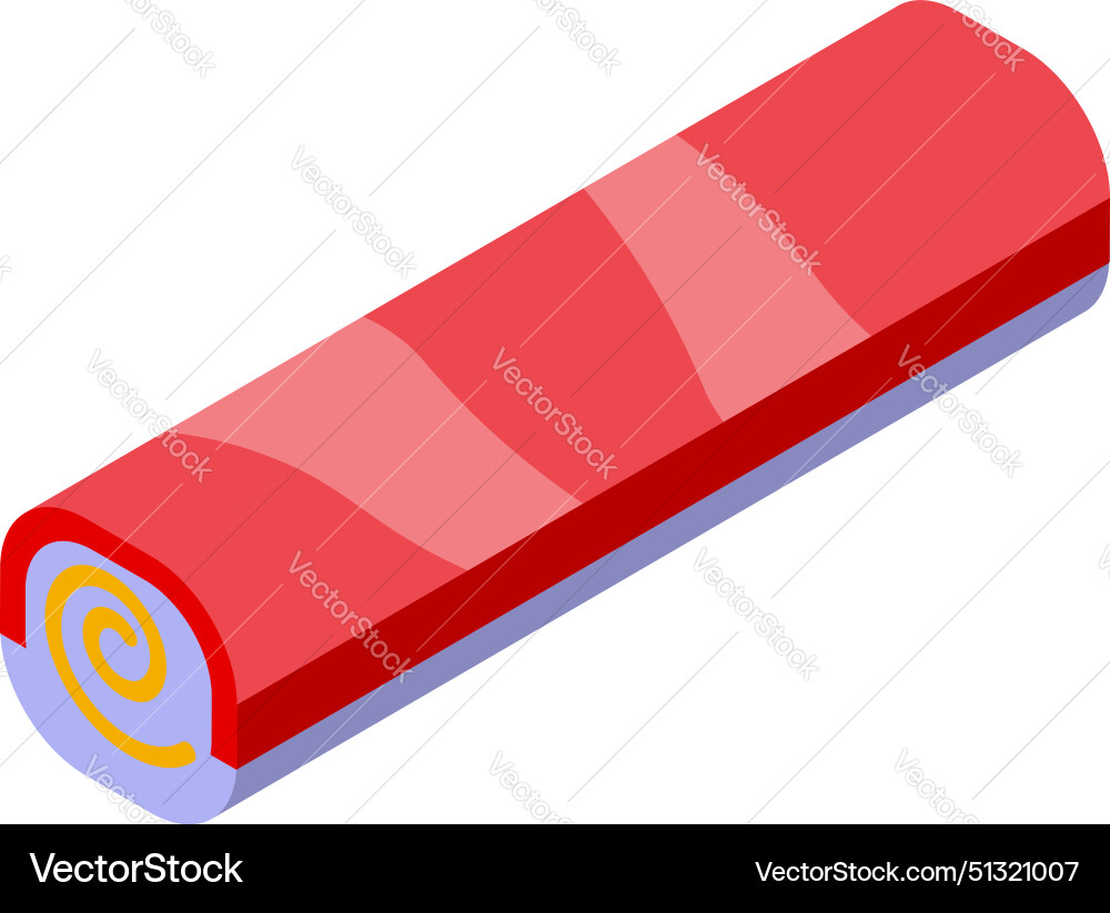 Isometric swiss roll cake Royalty Free Vector Image