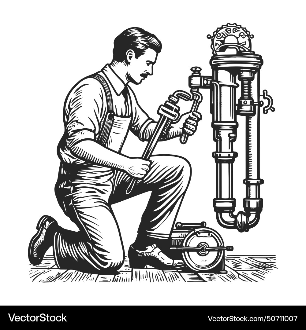 Plumber Guy Drawing Page 2 | Plumber Drawing Images Free Download On