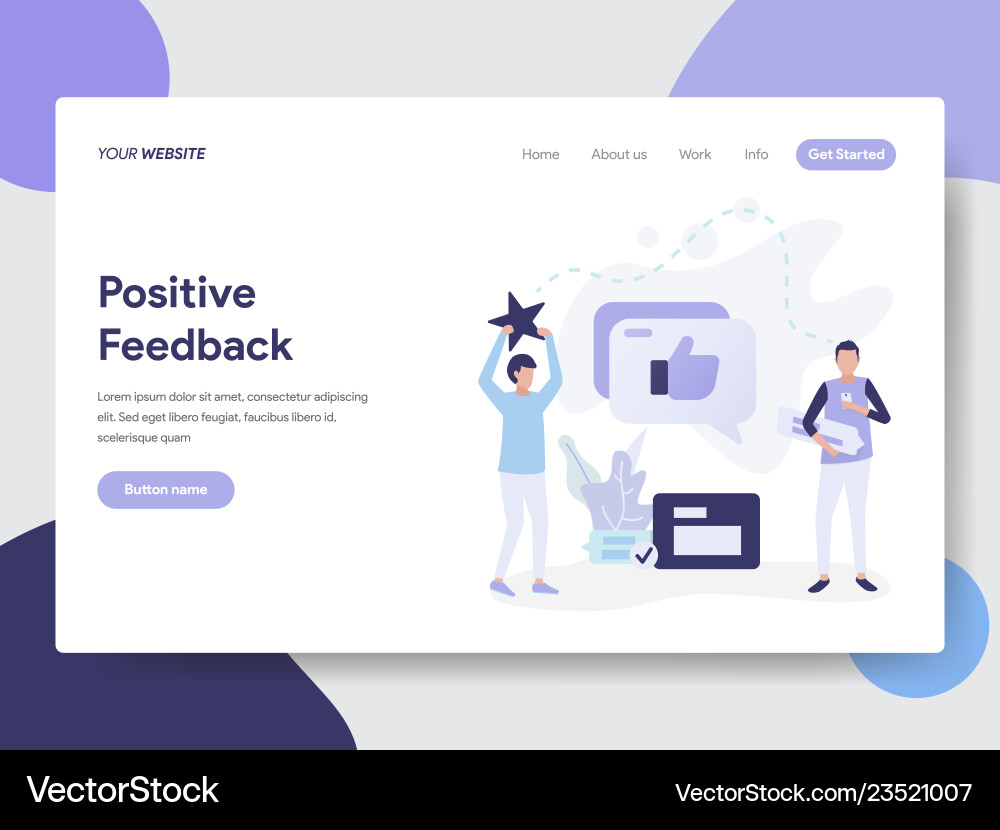 Positive feedback concept Royalty Free Vector Image