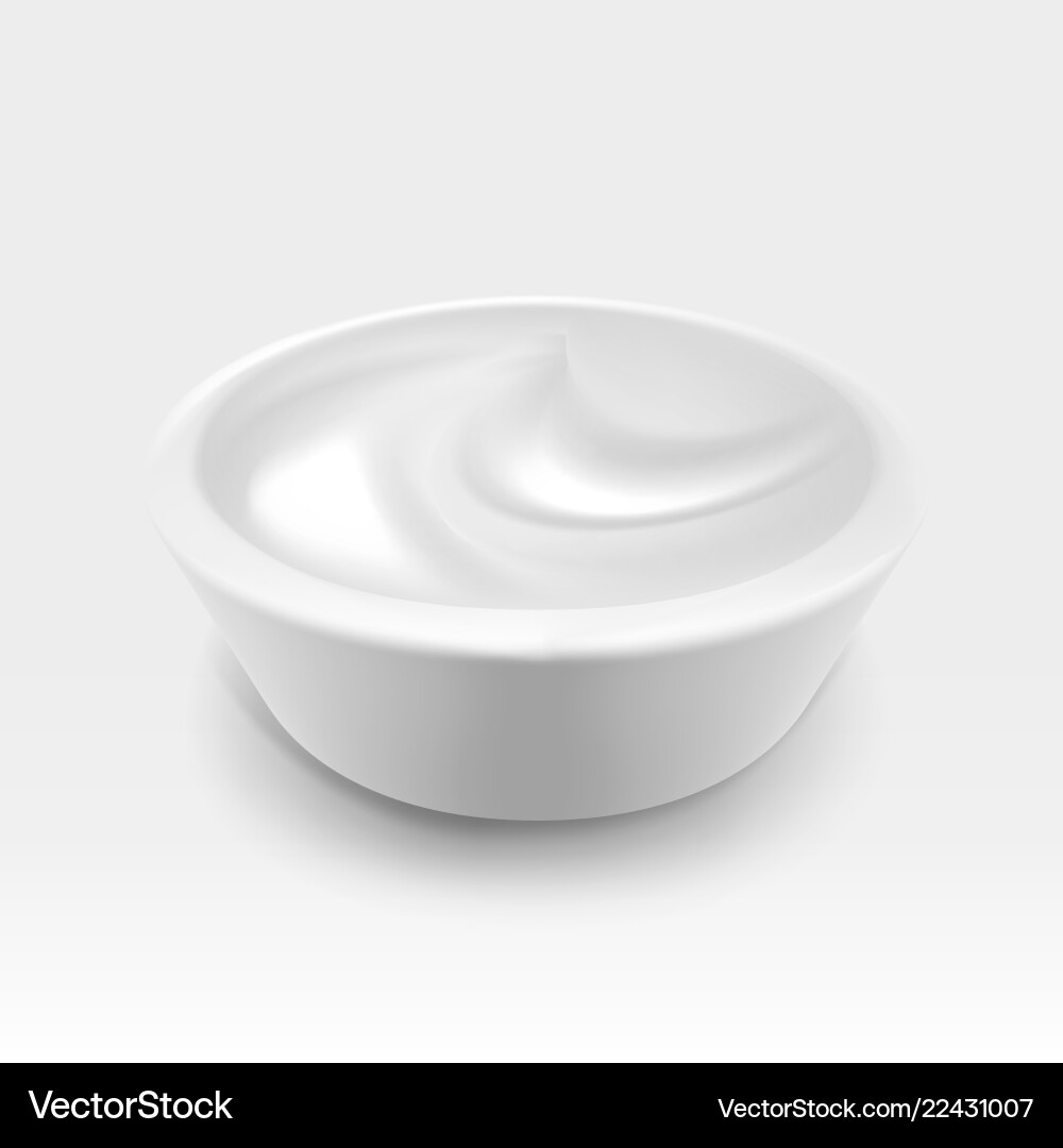 Sour cream Royalty Free Vector Image - VectorStock