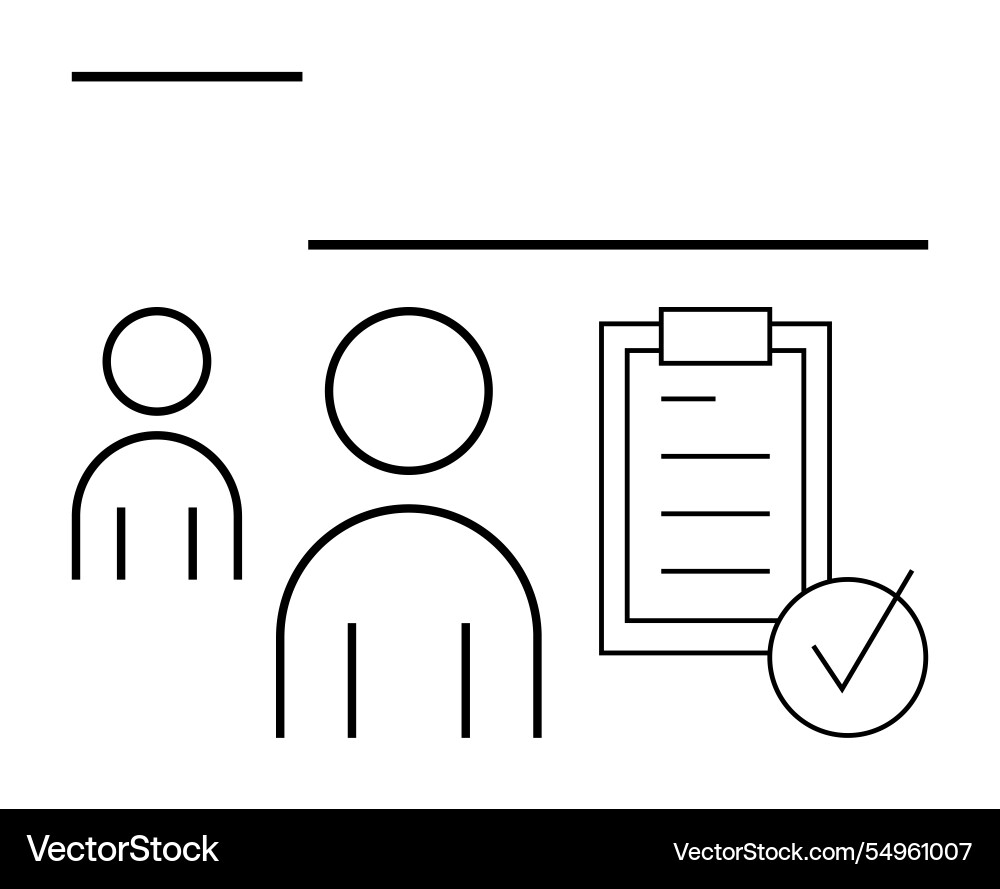 Team collaboration with checklist and approval Vector Image