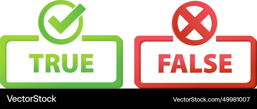 True False Icons - Fact Verification Royalty Free Vector