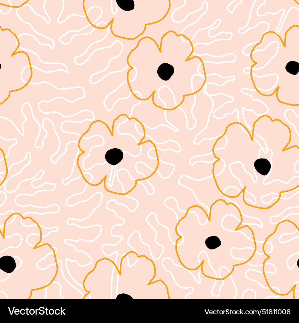 Abstract floral seamless pattern flowers Vector Image