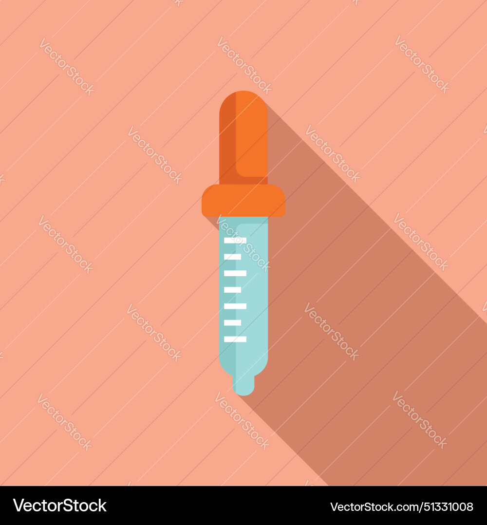Flat design medicine dropper Royalty Free Vector Image