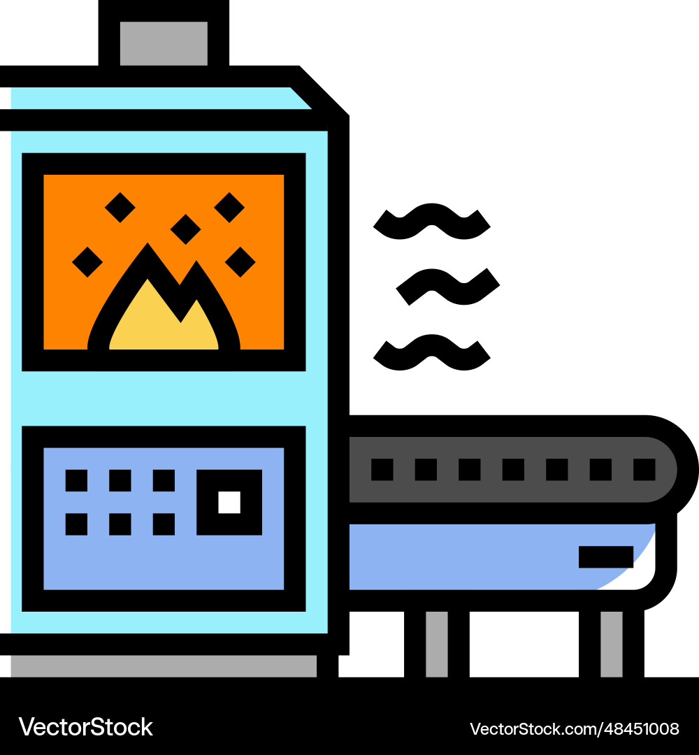 Heat treatment manufacturing engineer color icon Vector Image