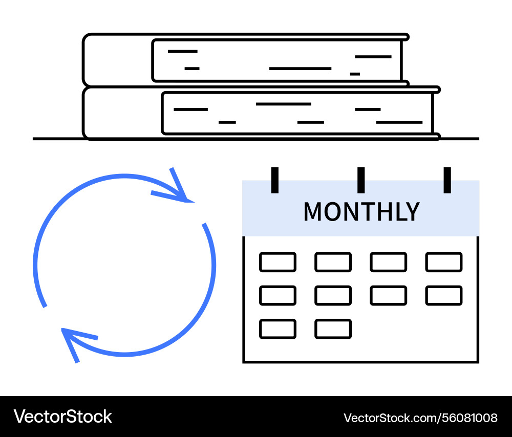 Monthly planning and knowledge sharing concept Vector Image