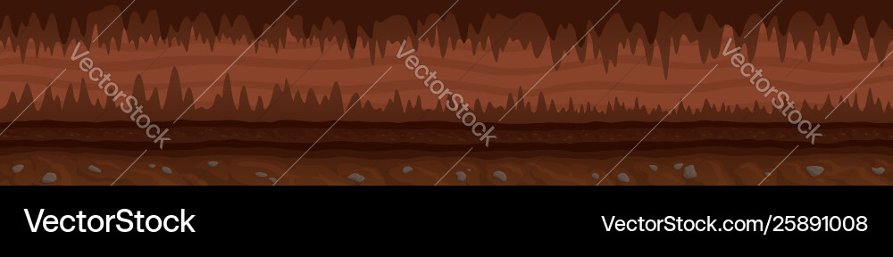 Mystic Brown Underground Landscape Royalty Free Vector Image