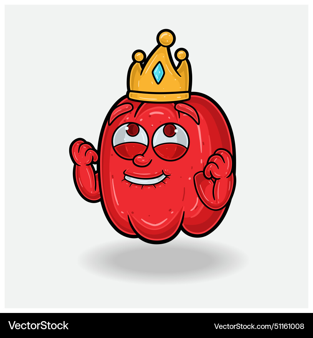 Pepper mascot character cartoon with happy Vector Image