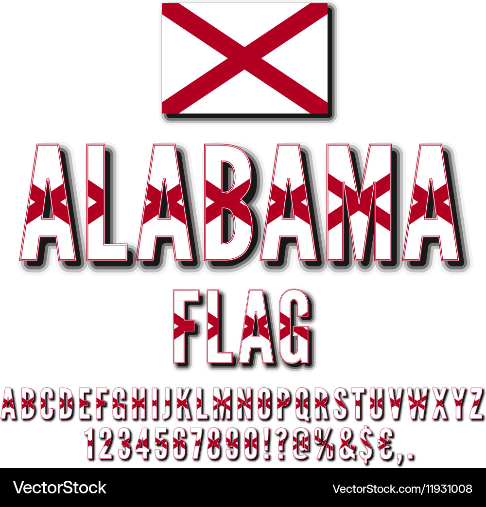 Usa state font Royalty Free Vector Image - VectorStock