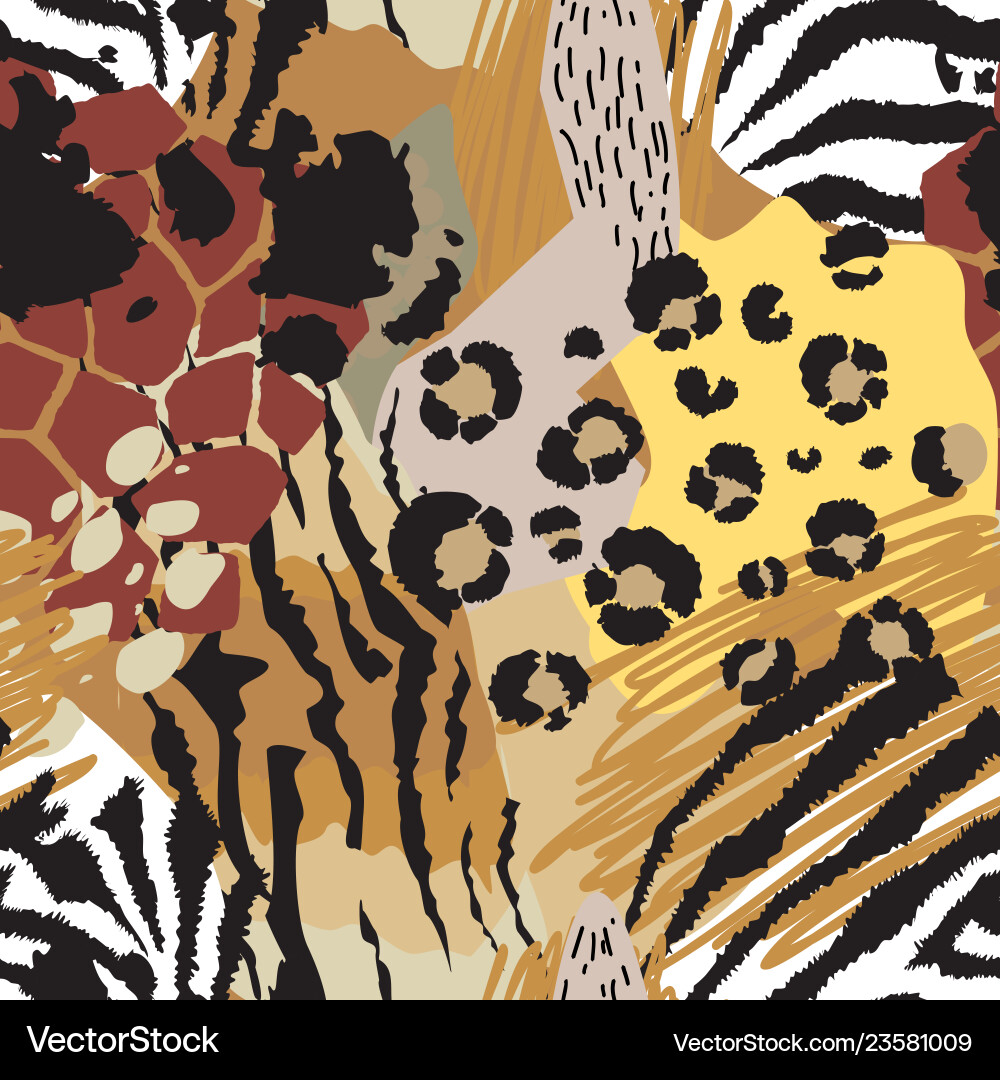 Animal Print Seamless Pattern Royalty Free Vector Image