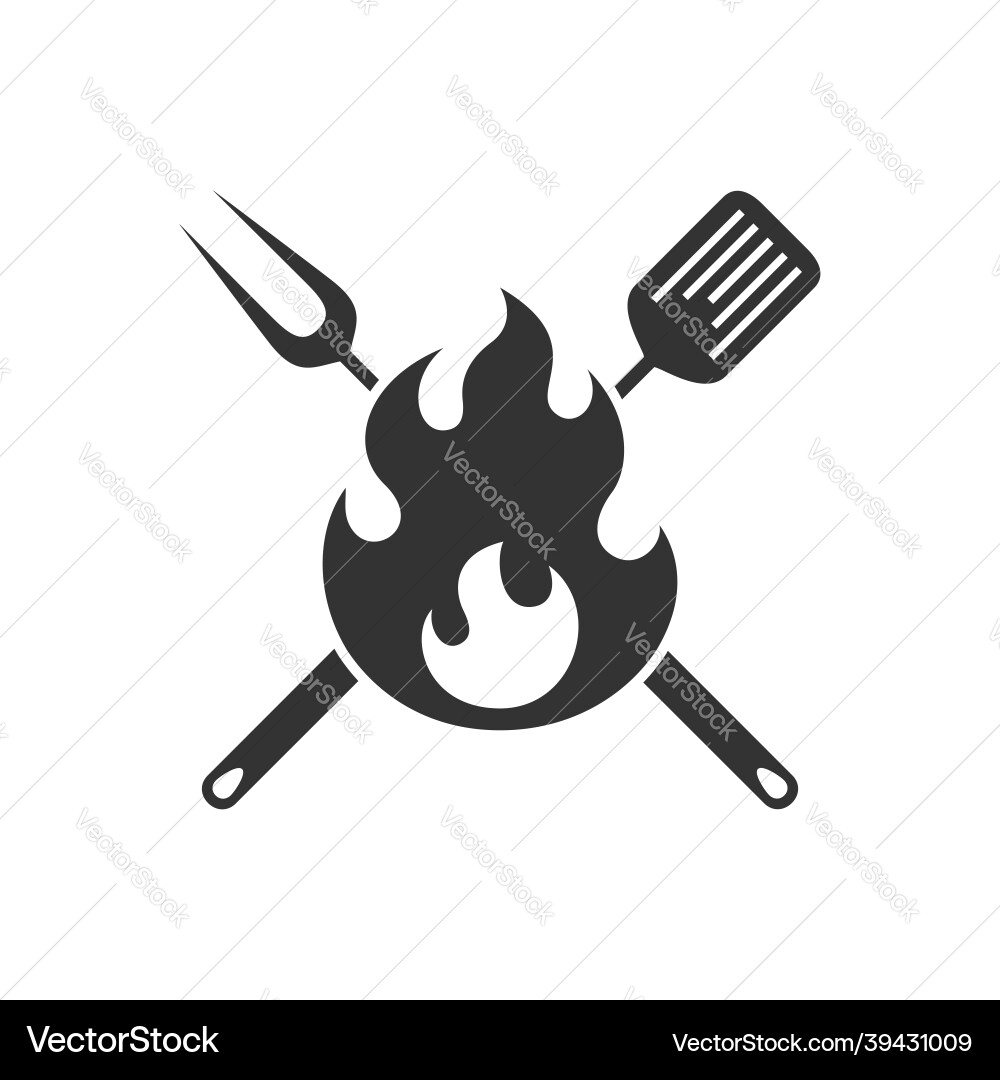 Barbecue Tools Emblem Royalty Free Vector Image