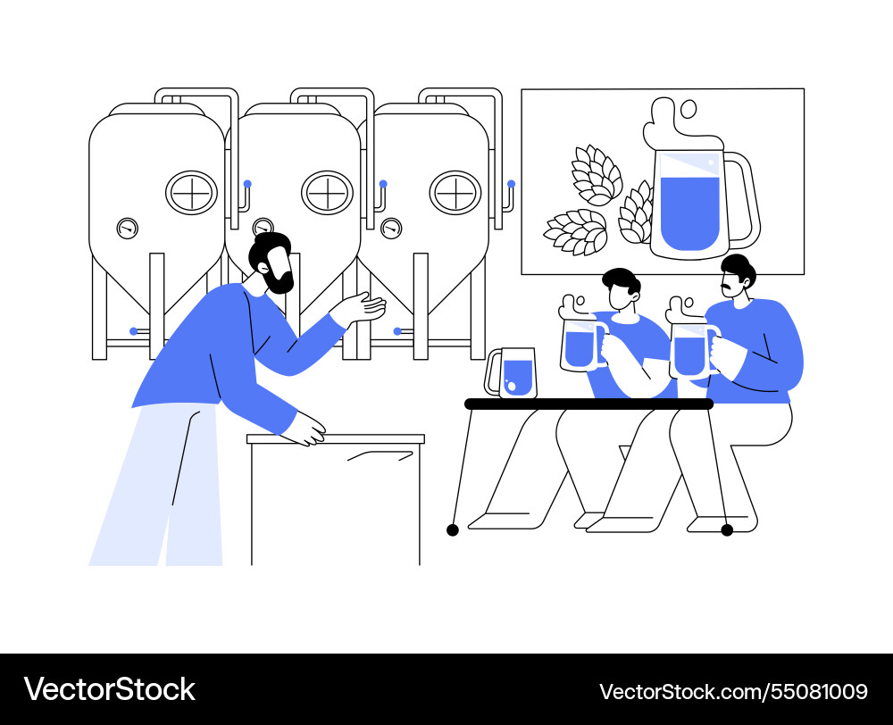 Beer brewing isolated cartoon Royalty Free Vector Image