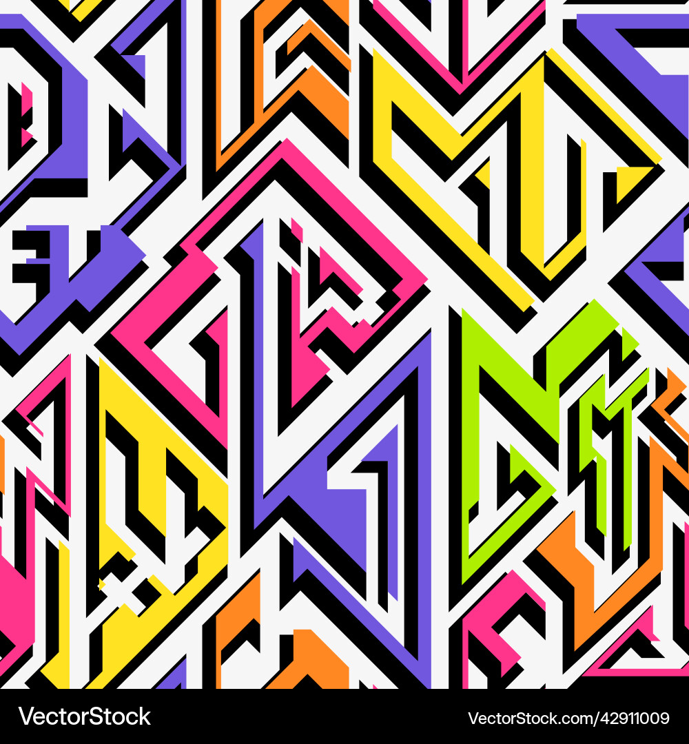 Colored geometric seamless pattern Royalty Free Vector Image