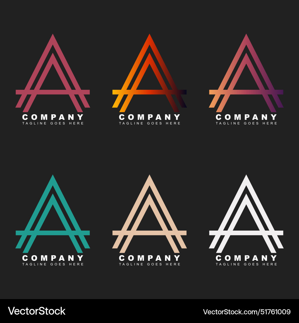 Creative letter a logo design template Royalty Free Vector