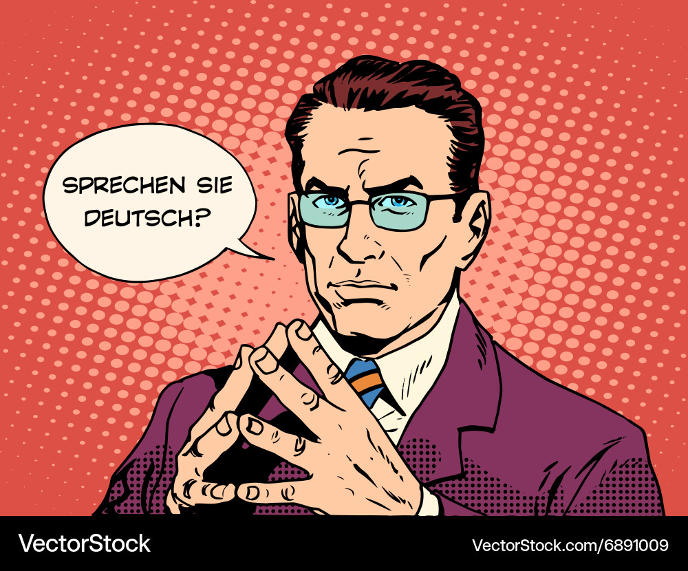 Do you speak german interpreter language courses Vector Image