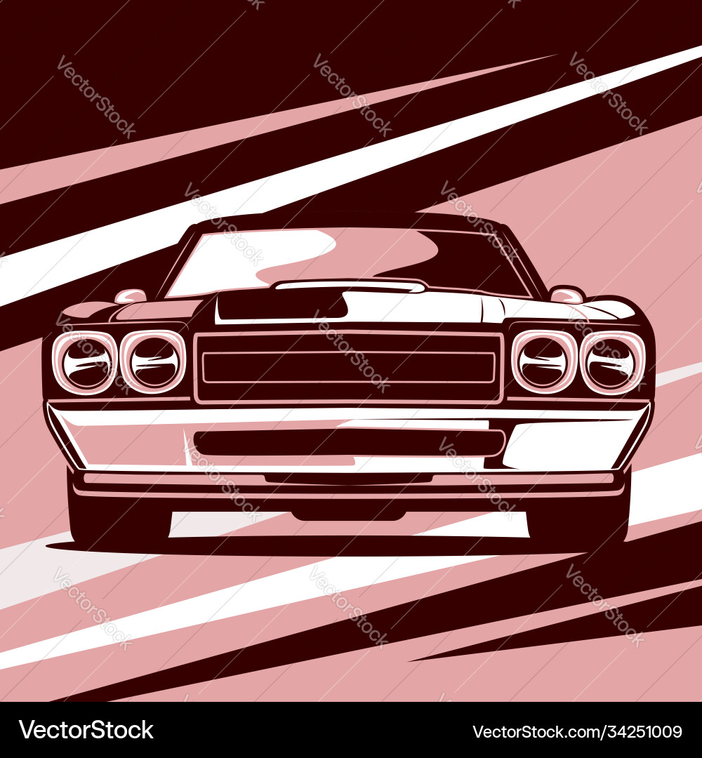 Front view car 14 Royalty Free Vector Image - VectorStock