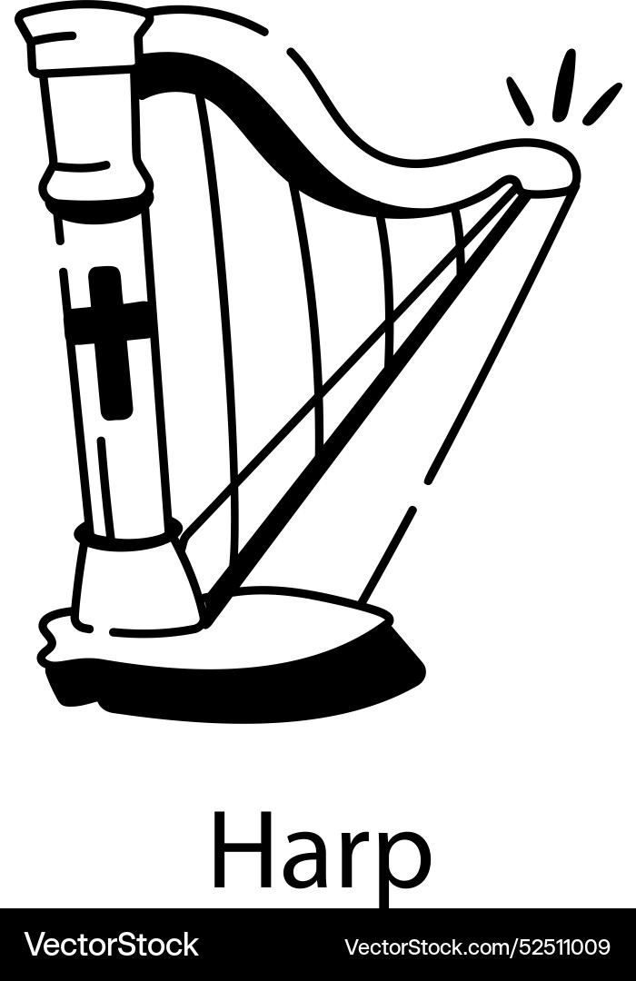 Harp Royalty Free Vector Image - VectorStock