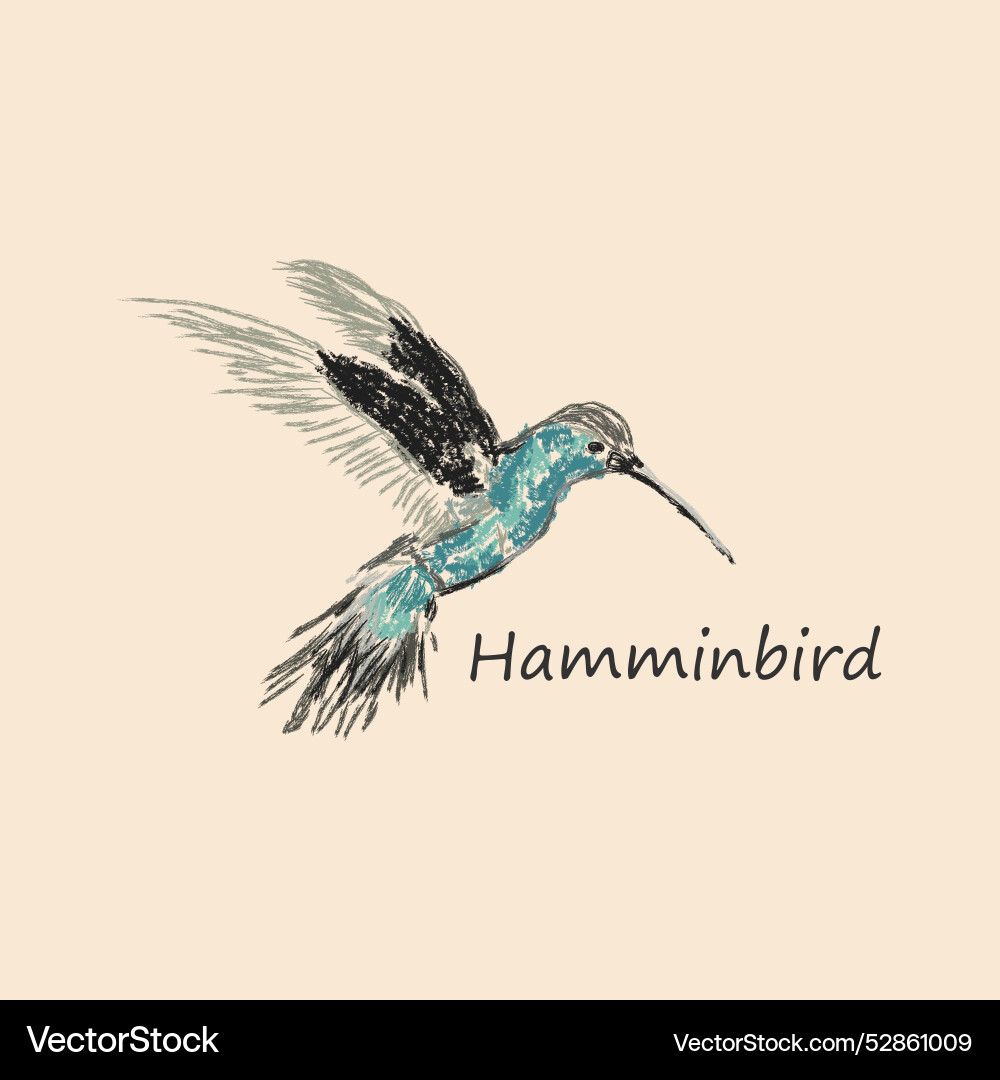 Hummingbird logo design template icon Royalty Free Vector