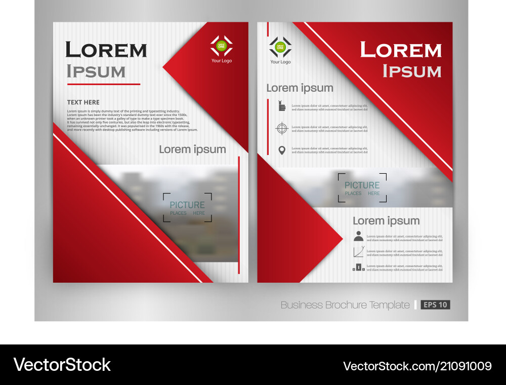 Modern Gradient Red Brochure Template Royalty Free Vector
