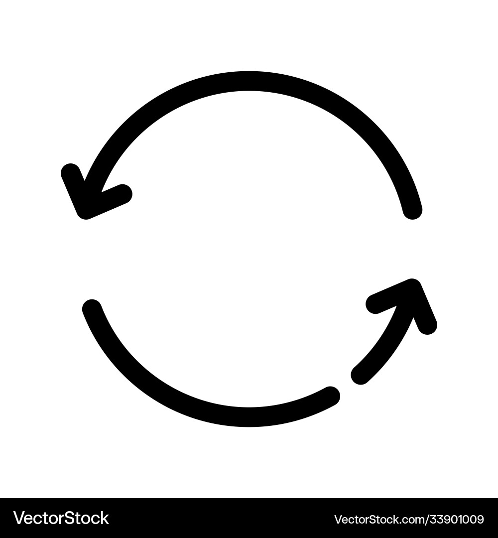 Renew outline icon Royalty Free Vector Image - VectorStock