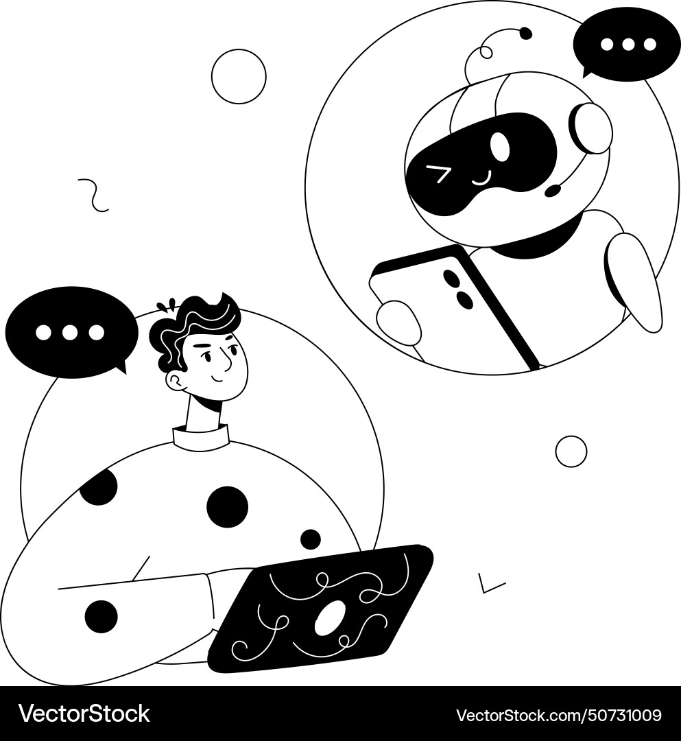 Robot Assistant Royalty Free Vector Image Vectorstock 4130