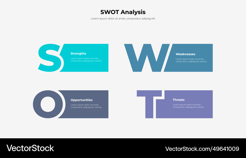 SWOT Analysis Banner Templates Royalty Free Vector Image