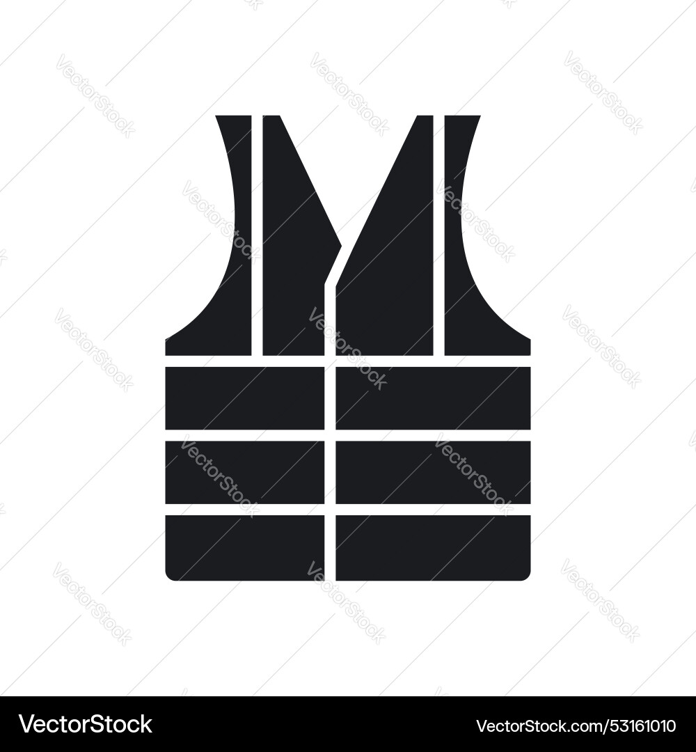 High visibility vest icon symbol on white Vector Image