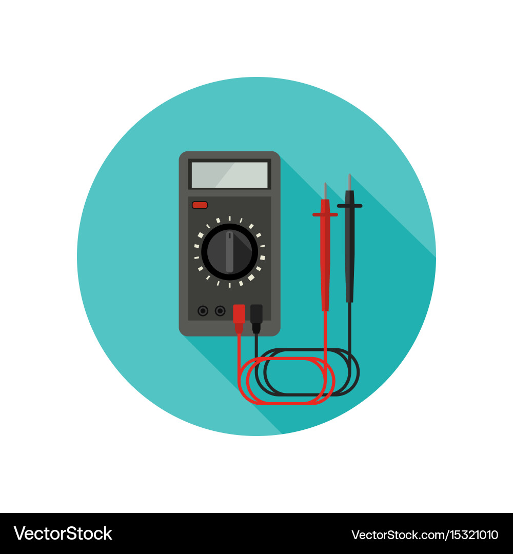 Multimeter flat icon Royalty Free Vector Image