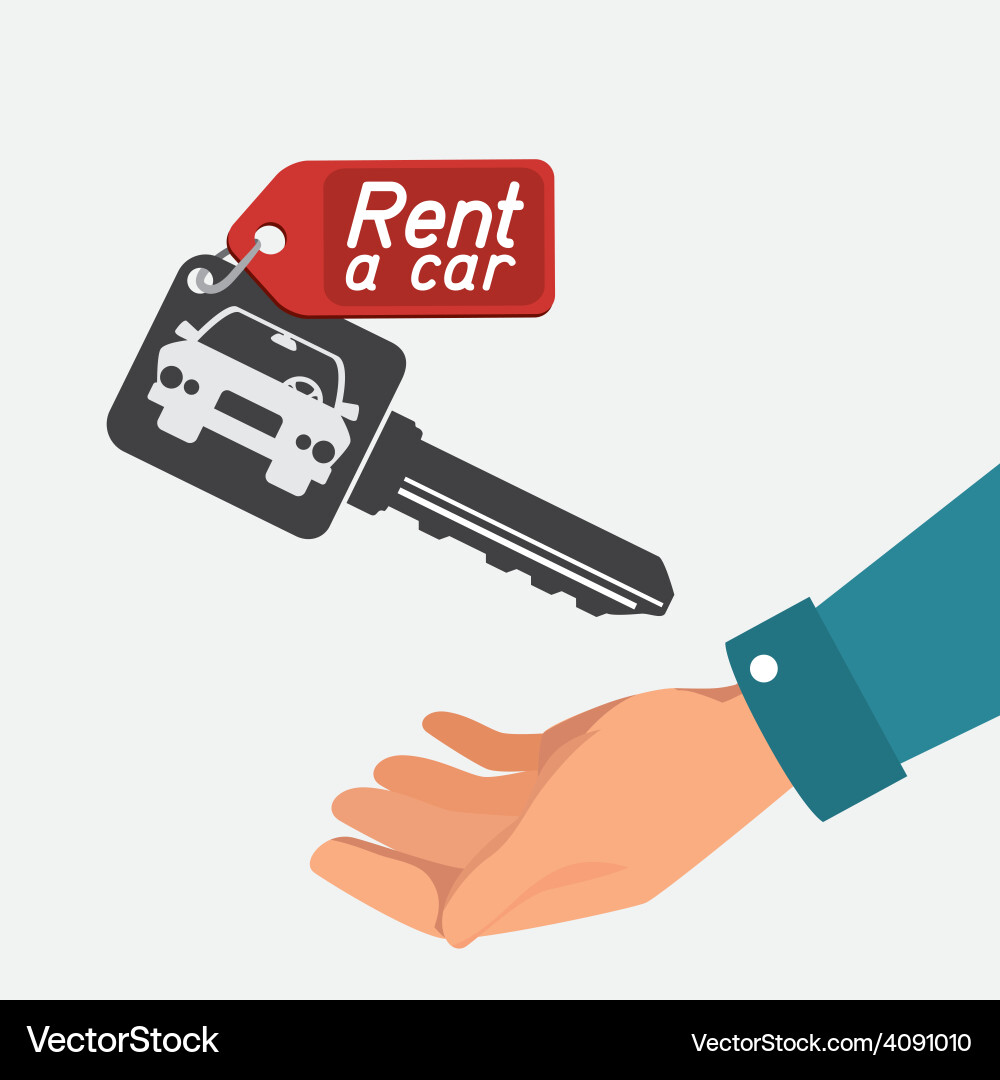 Rent a car design Royalty Free Vector Image - VectorStock