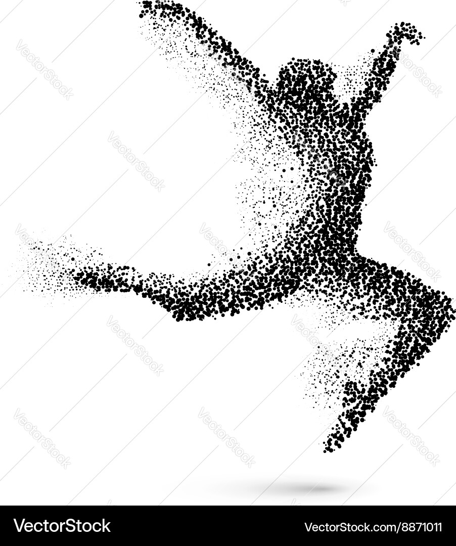 Black Particle Dance Royalty Free Vector Image