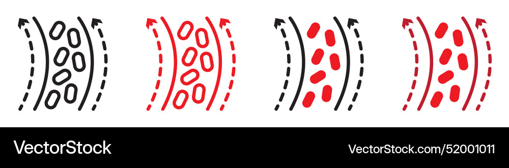 Blood flow icon line art Royalty Free Vector Image