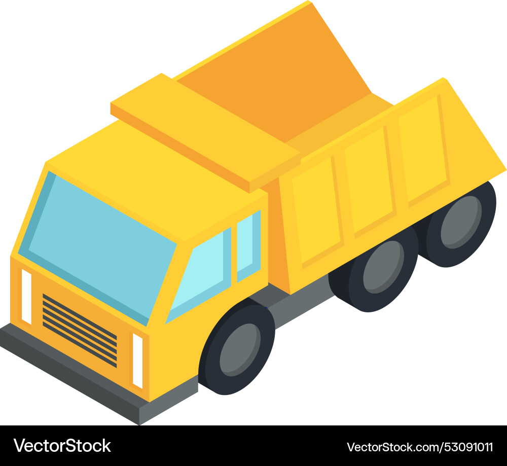 Construction truck vehicle heavy machine Vector Image