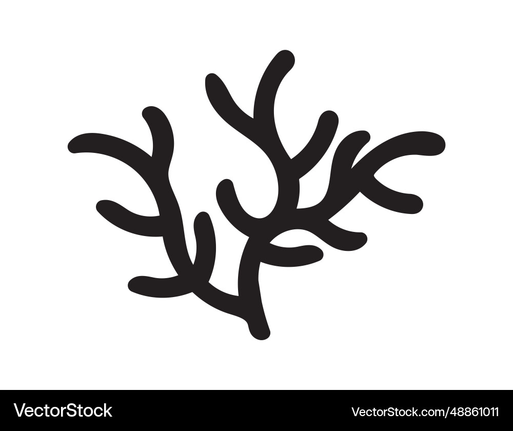Coral silhouette art Royalty Free Vector Image