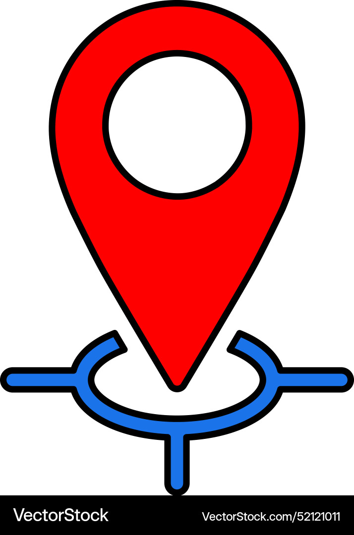 Direction location mark icon Royalty Free Vector Image