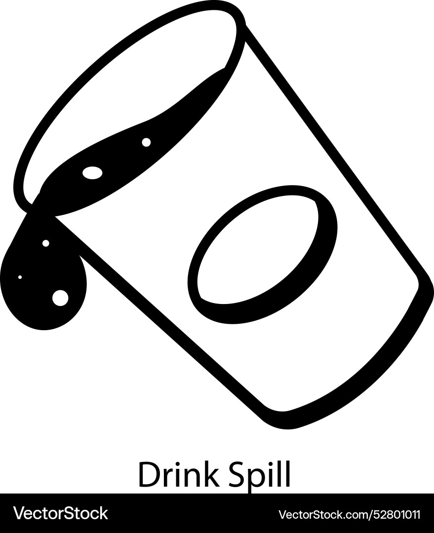 Drink spill Royalty Free Vector Image - VectorStock