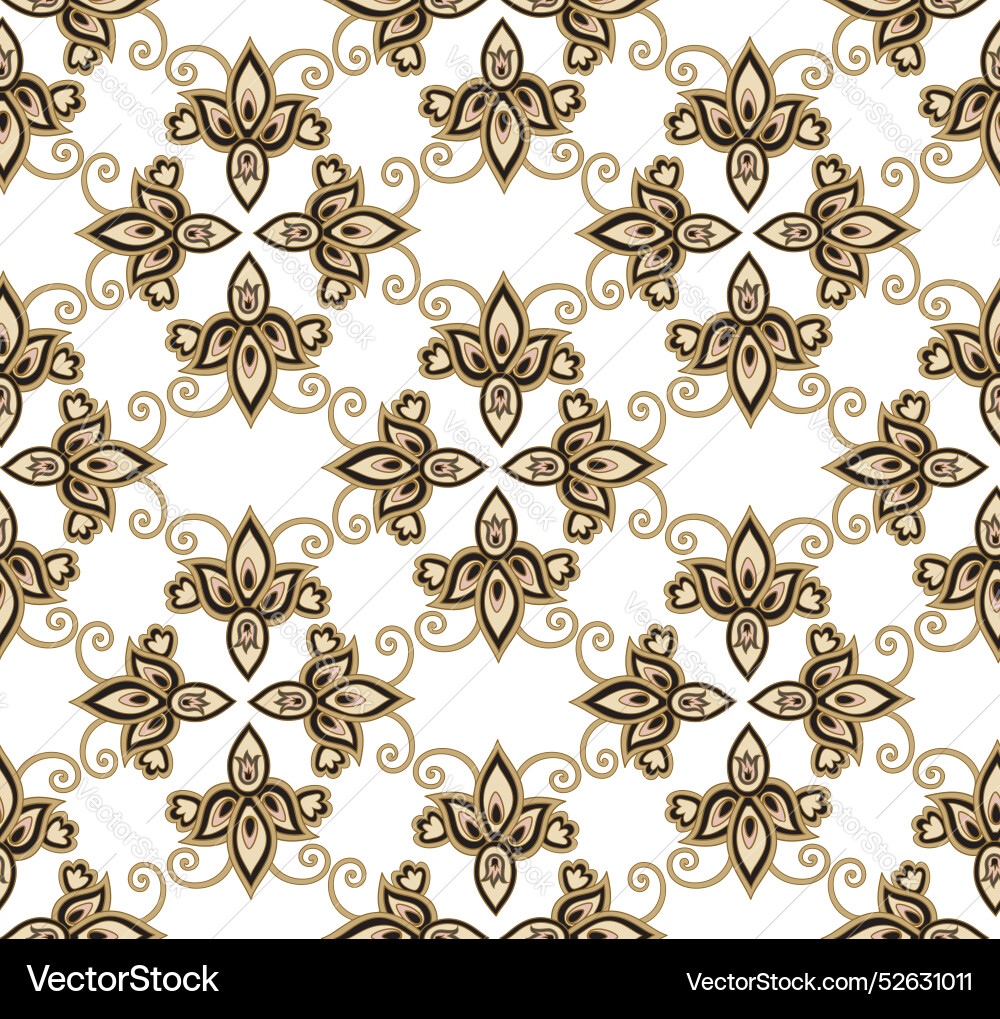 Flourish seamless pattern european retro interior Vector Image
