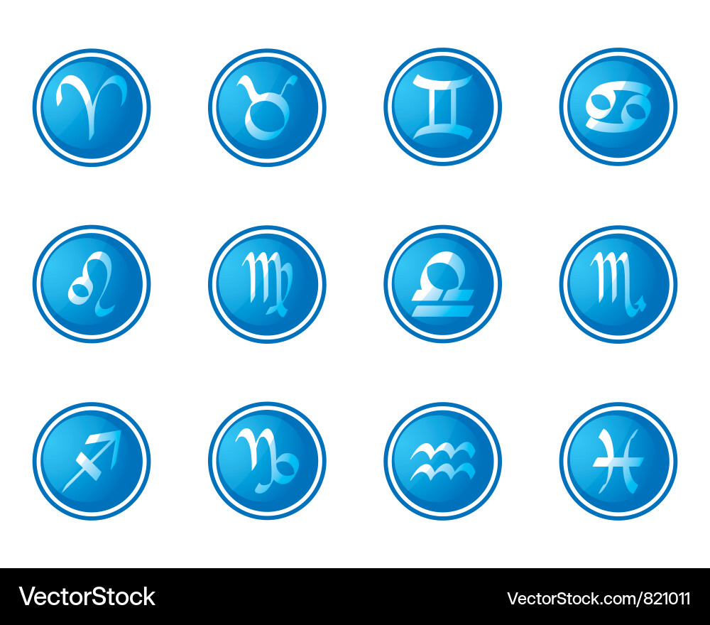 Horoscope zodiac signs Royalty Free Vector Image