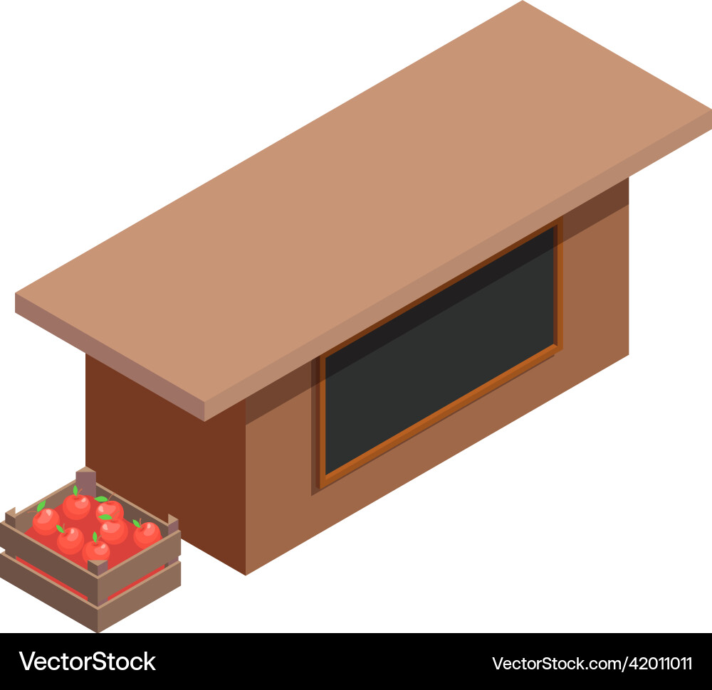 Local market barn composition Royalty Free Vector Image