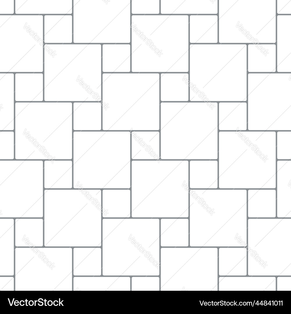 Monochrome seamless pattern of paving slabs Vector Image
