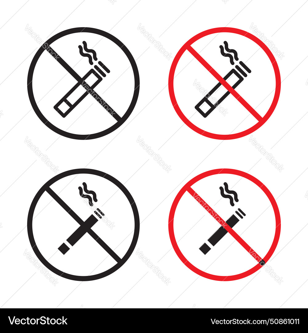 No smoking including electronic cigarettes sign Vector Image