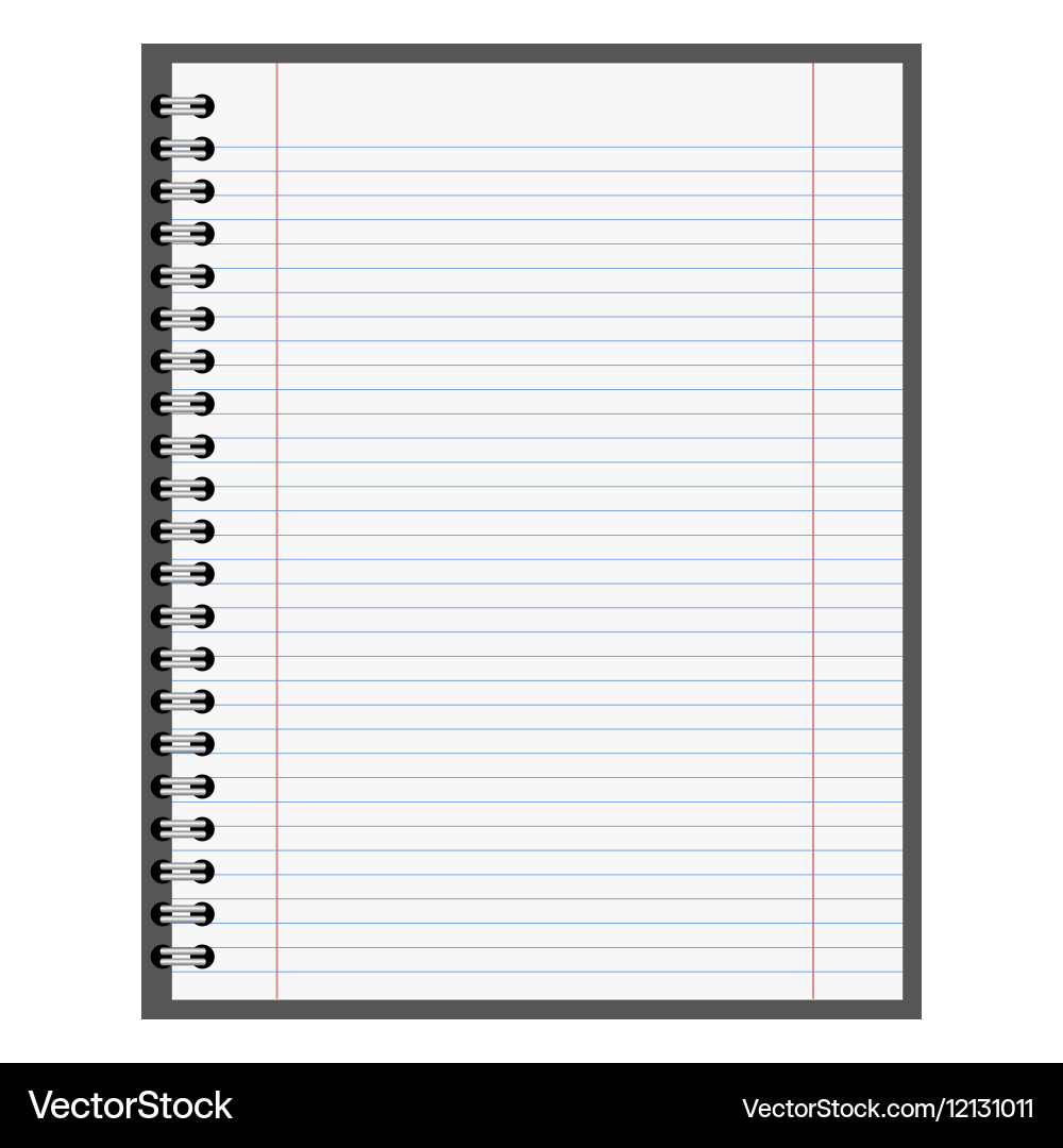 Note book paper Royalty Free Vector Image - VectorStock