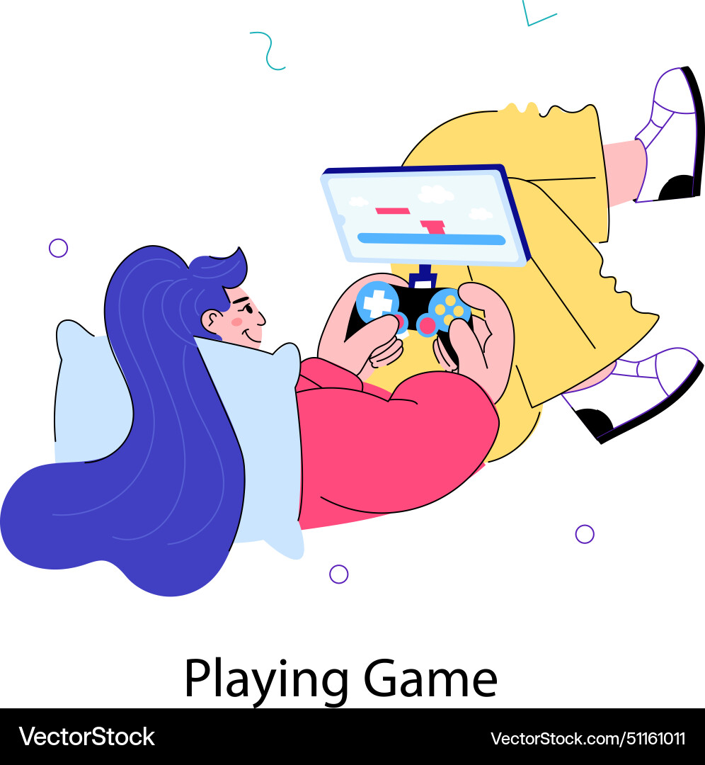 Playing game Royalty Free Vector Image - VectorStock