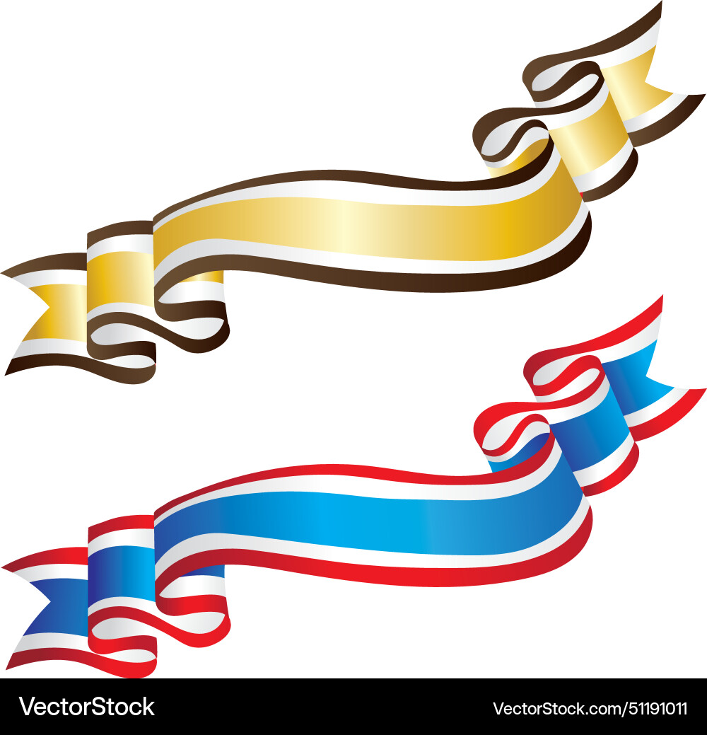 Set of gradient flags with stars and stripes Vector Image