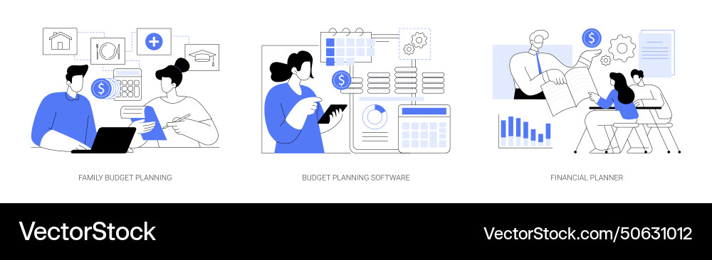 Budget planning isolated cartoon Royalty Free Vector Image