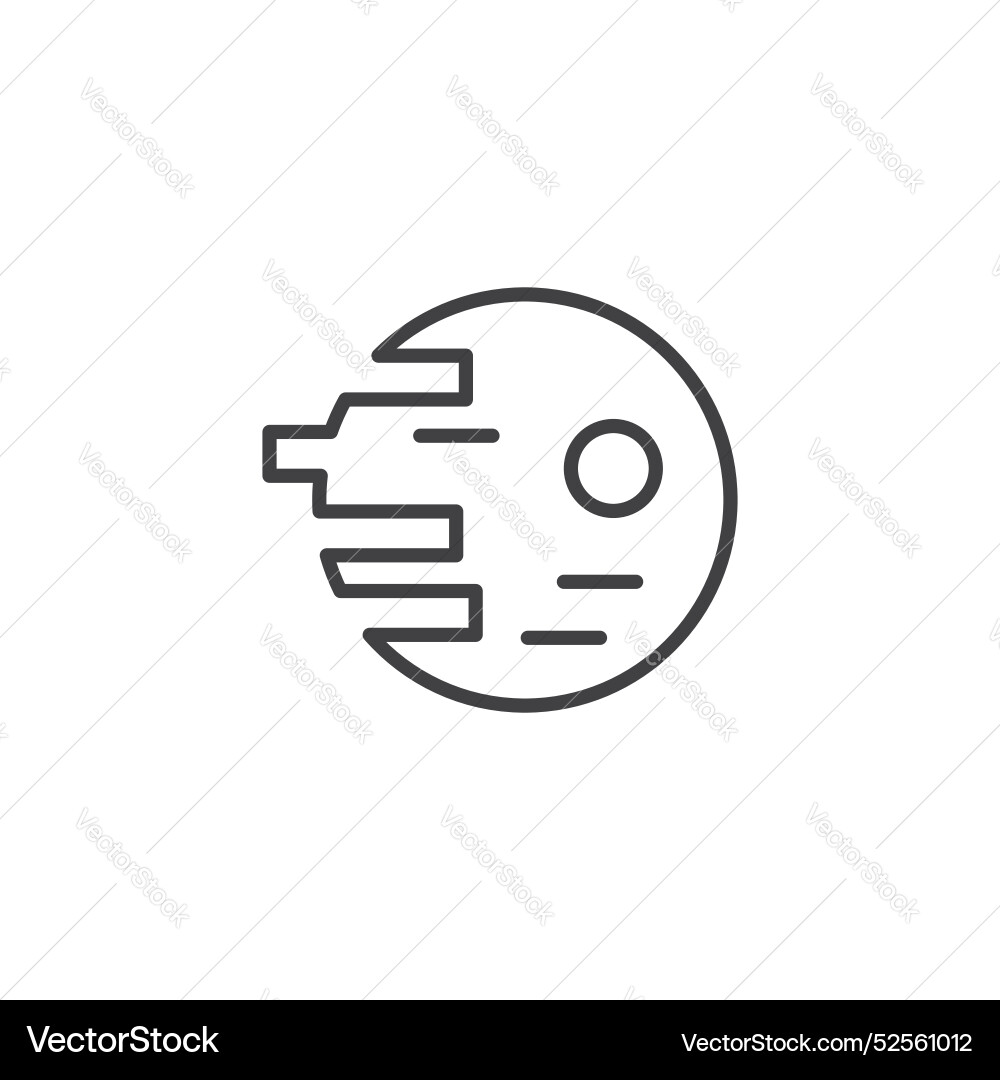 Death star icon set on white background Royalty Free Vector