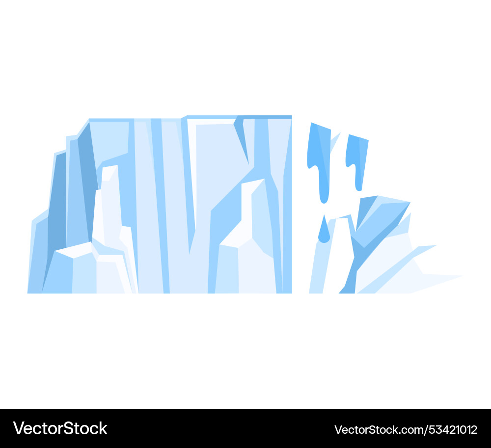 High glaciers icon upper part of iceberg Vector Image